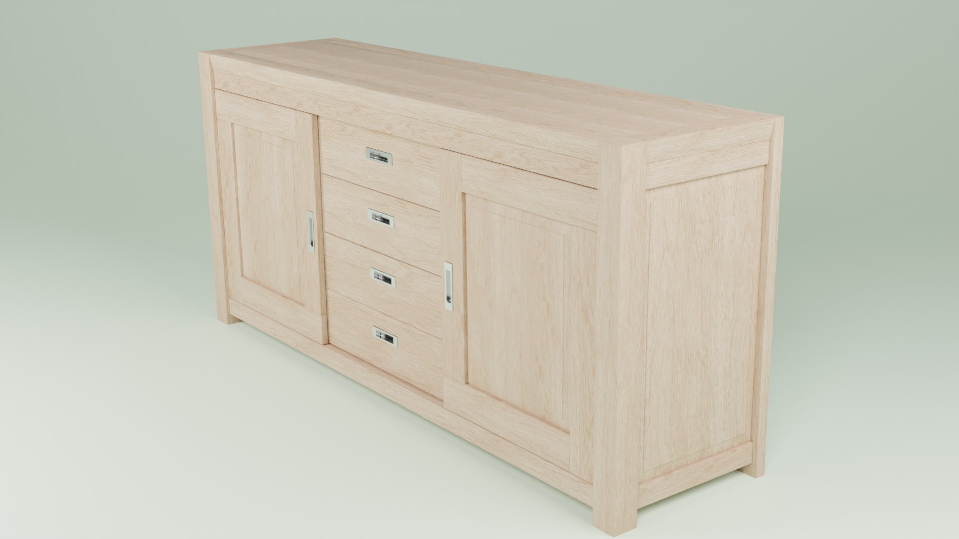 3D Model Oak Sideboard - TurboSquid 1961715