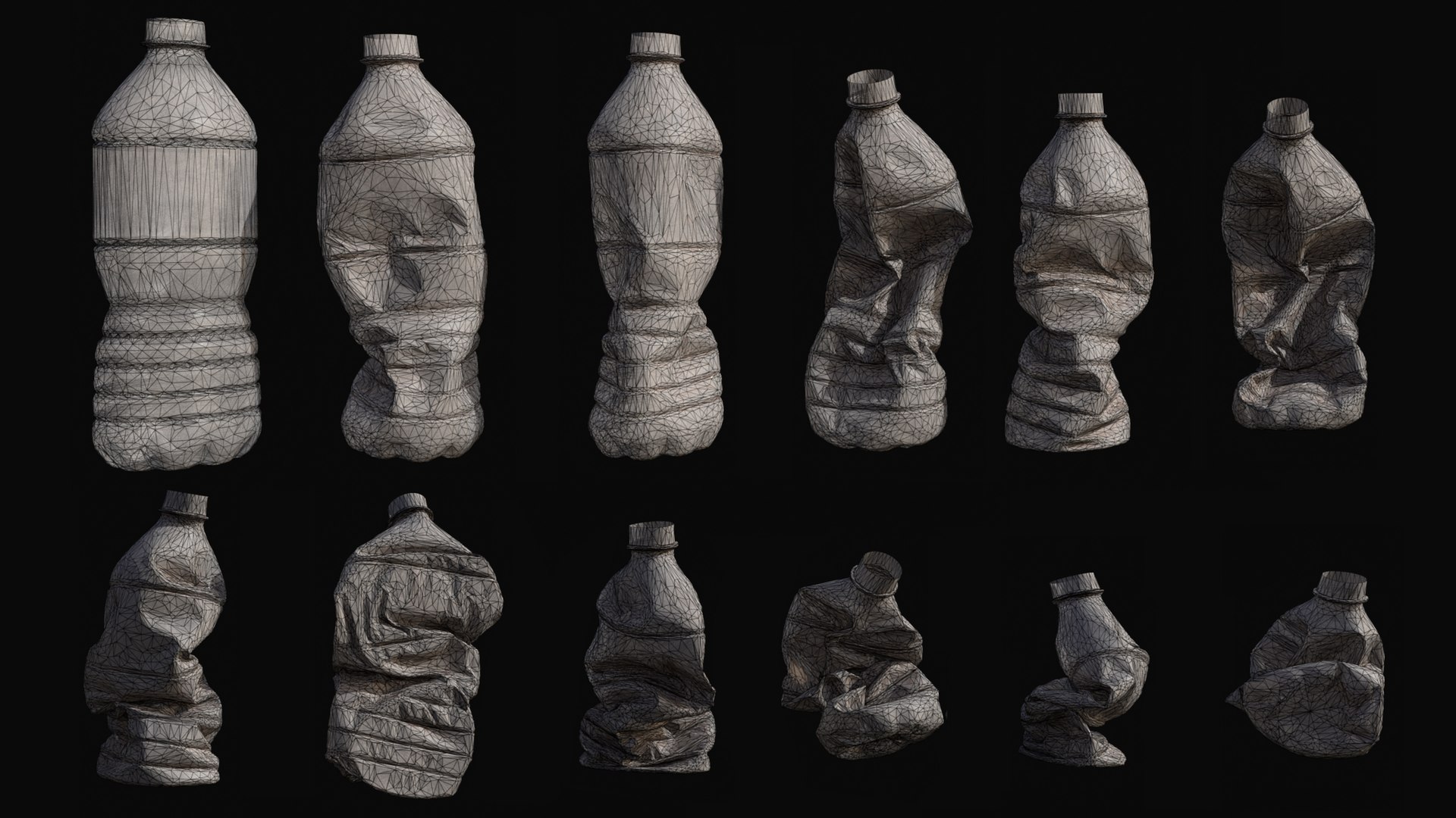 3D Model Crushed Plastic Bottle V1 Low-poly - TurboSquid 2252563