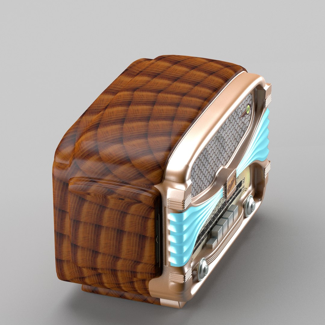 Retro Radio Art Deco 3d Model