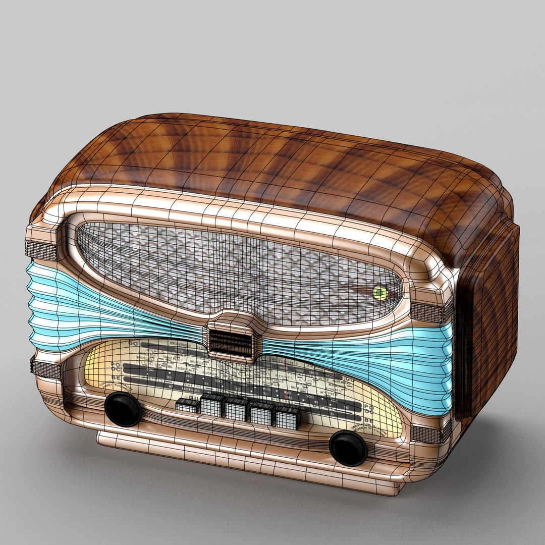 Retro Radio Art Deco 3d Model