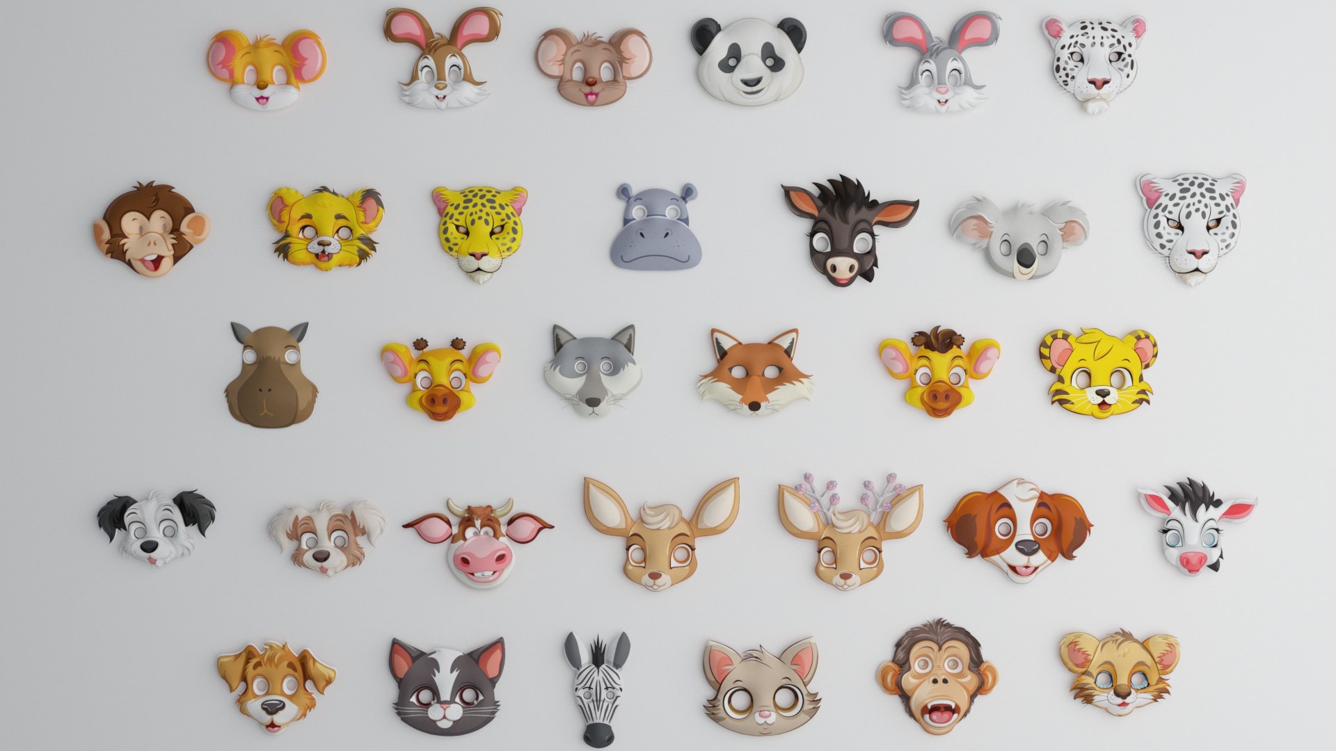 3D Animal Mask Collection - TurboSquid 2180330