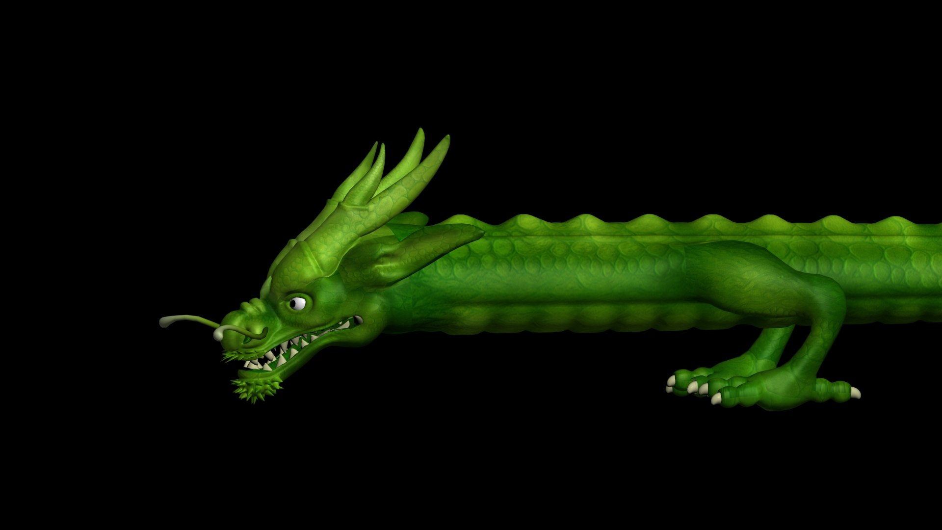 GREEN DRAGON Model - TurboSquid 2032950