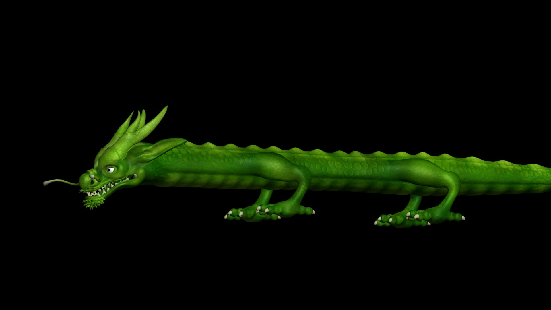 GREEN DRAGON Model - TurboSquid 2032950