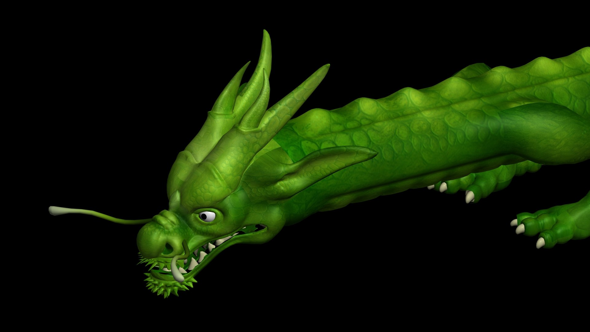 GREEN DRAGON Model - TurboSquid 2032950
