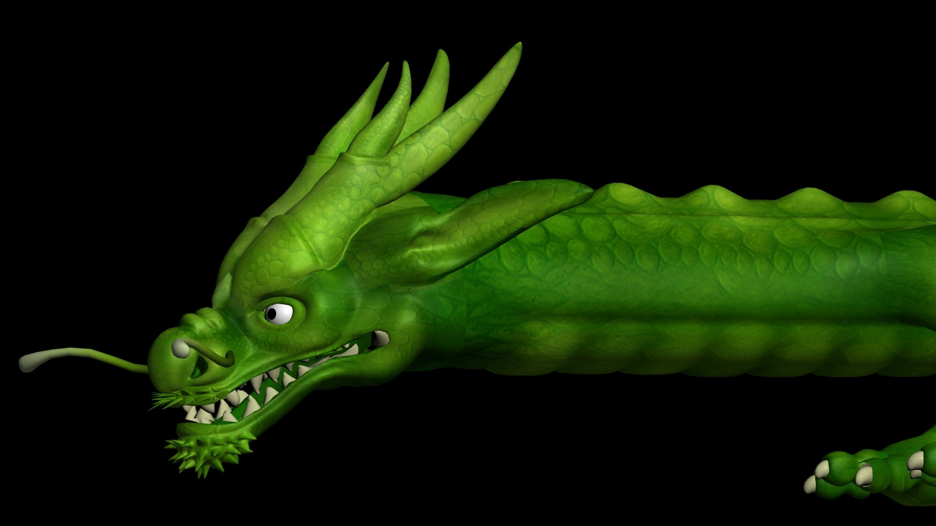 GREEN DRAGON Model - TurboSquid 2032950