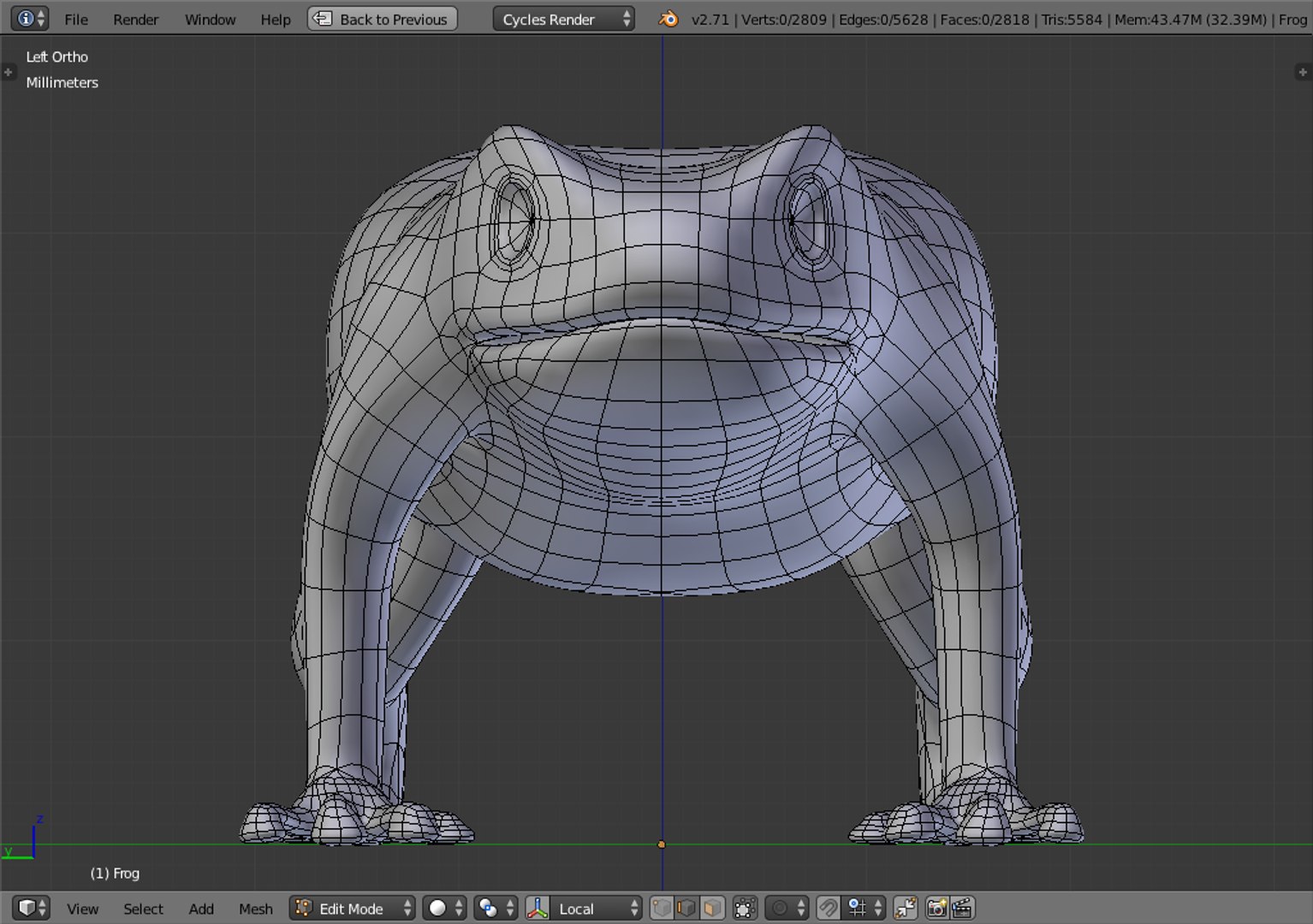 3d Blue Frog