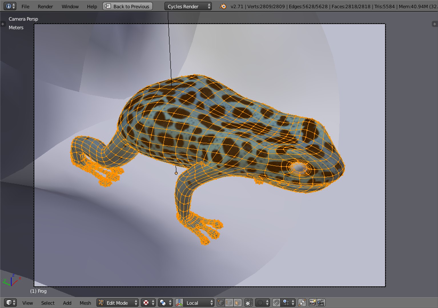 3d Blue Frog
