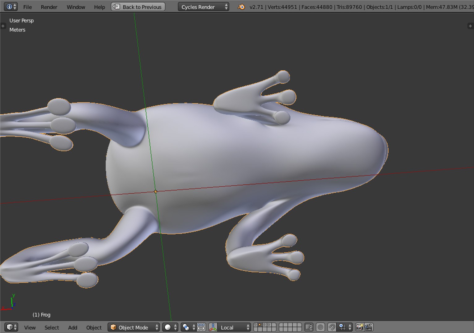 3d Blue Frog