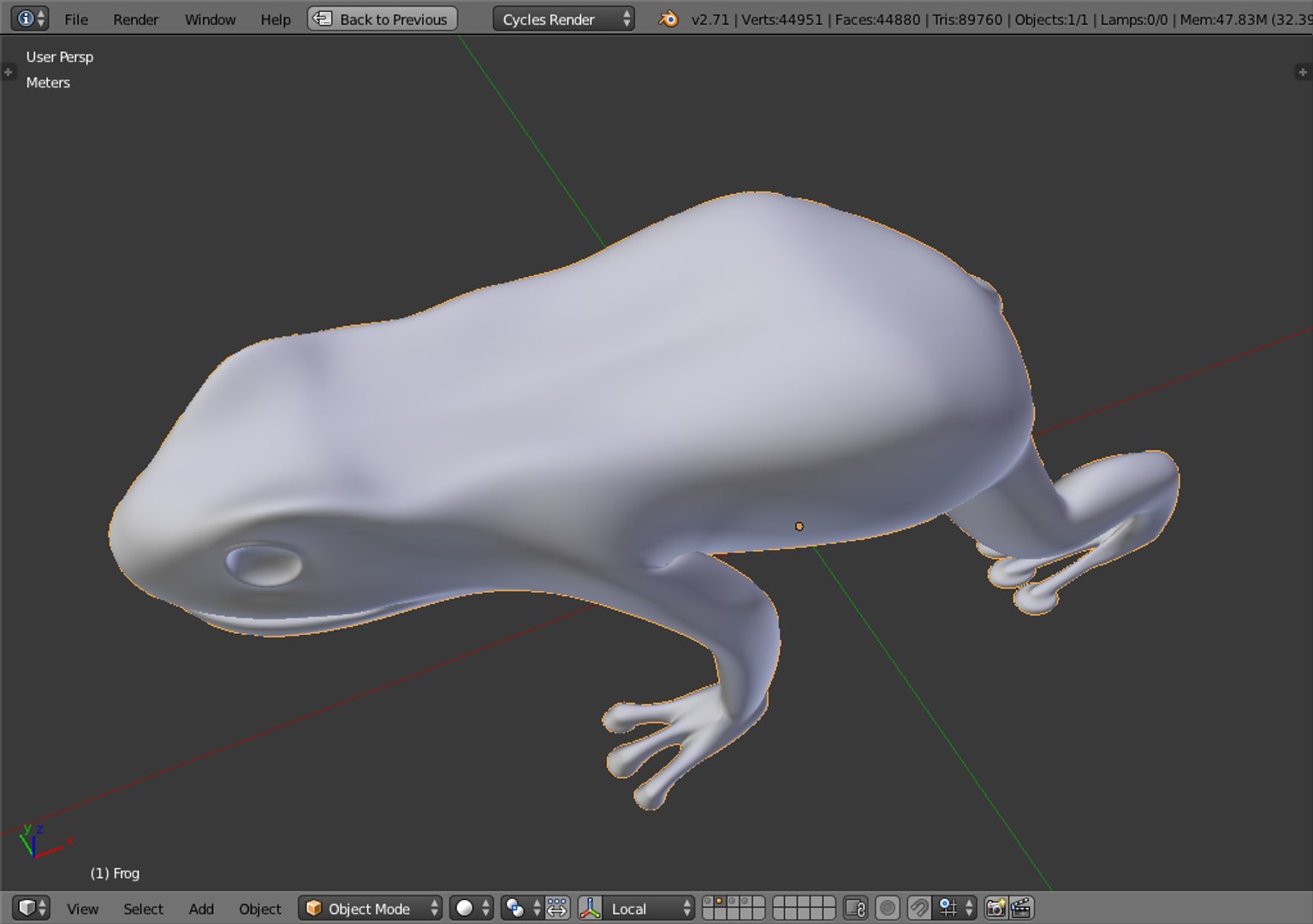 3d Blue Frog
