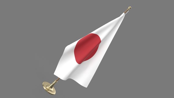 modelo 3d Bandera de la oficina de Japón - TurboSquid 1350131