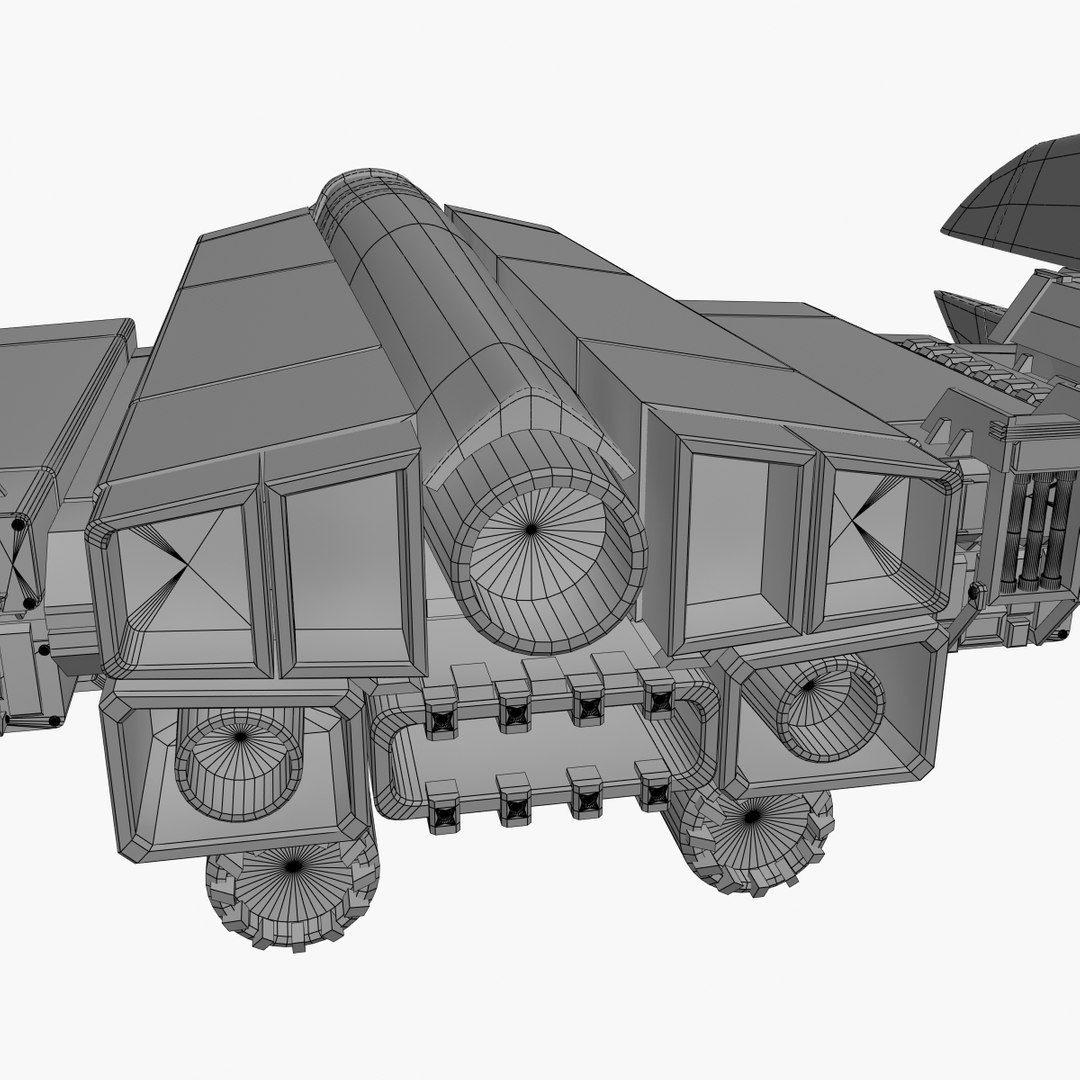 3d Spaceship Concept Model