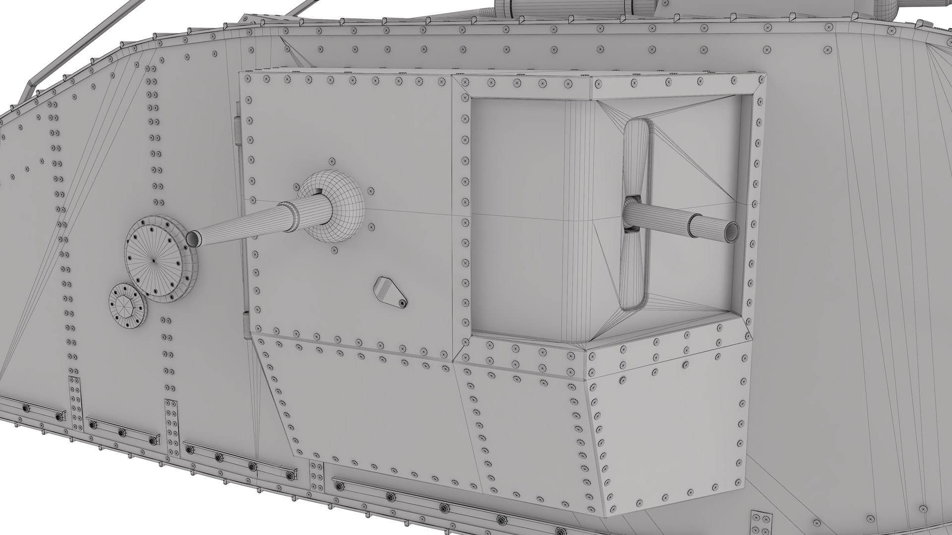 Tank MK 4 3D - TurboSquid 2258377