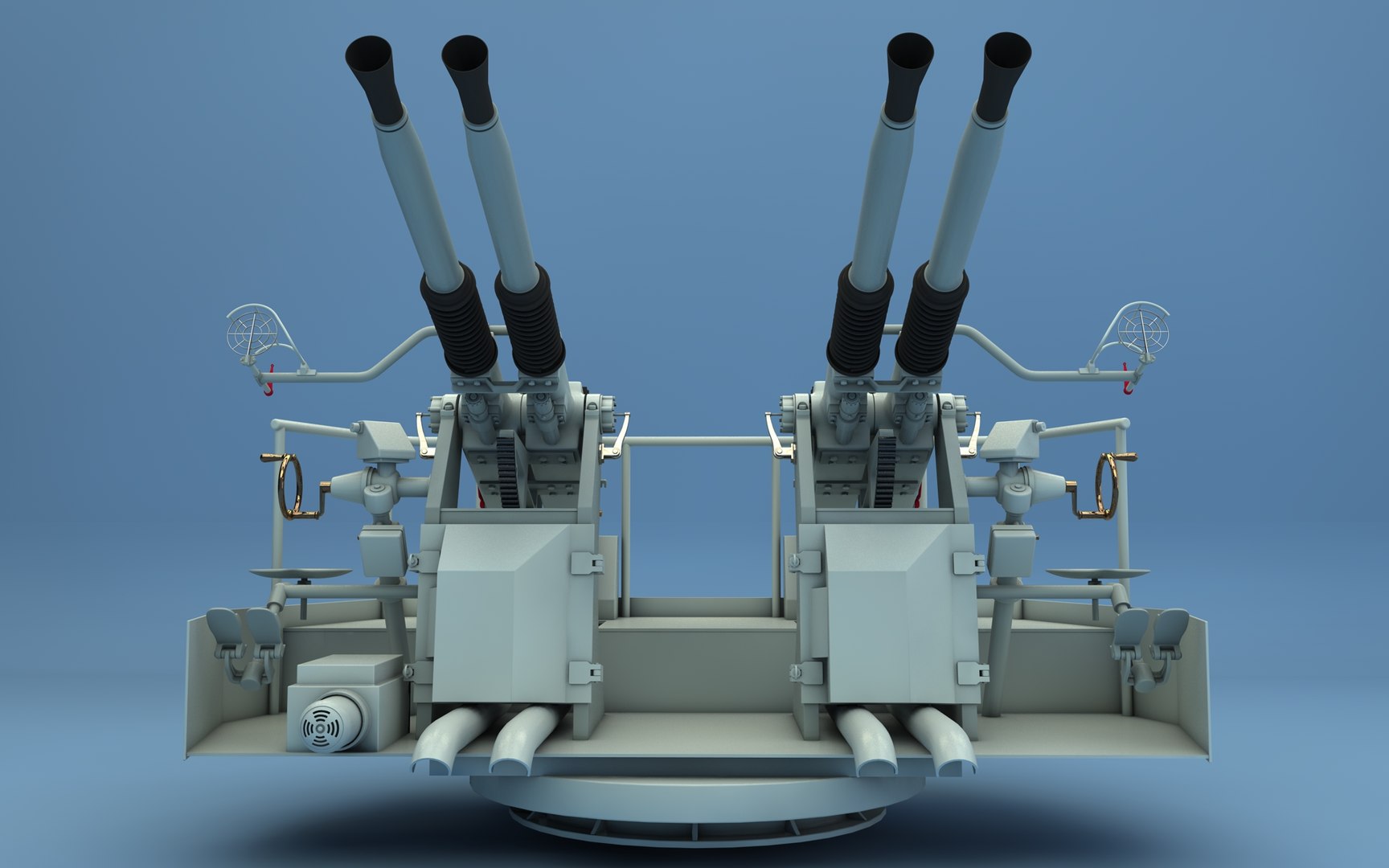 3d C4d 40mm Machine Gun