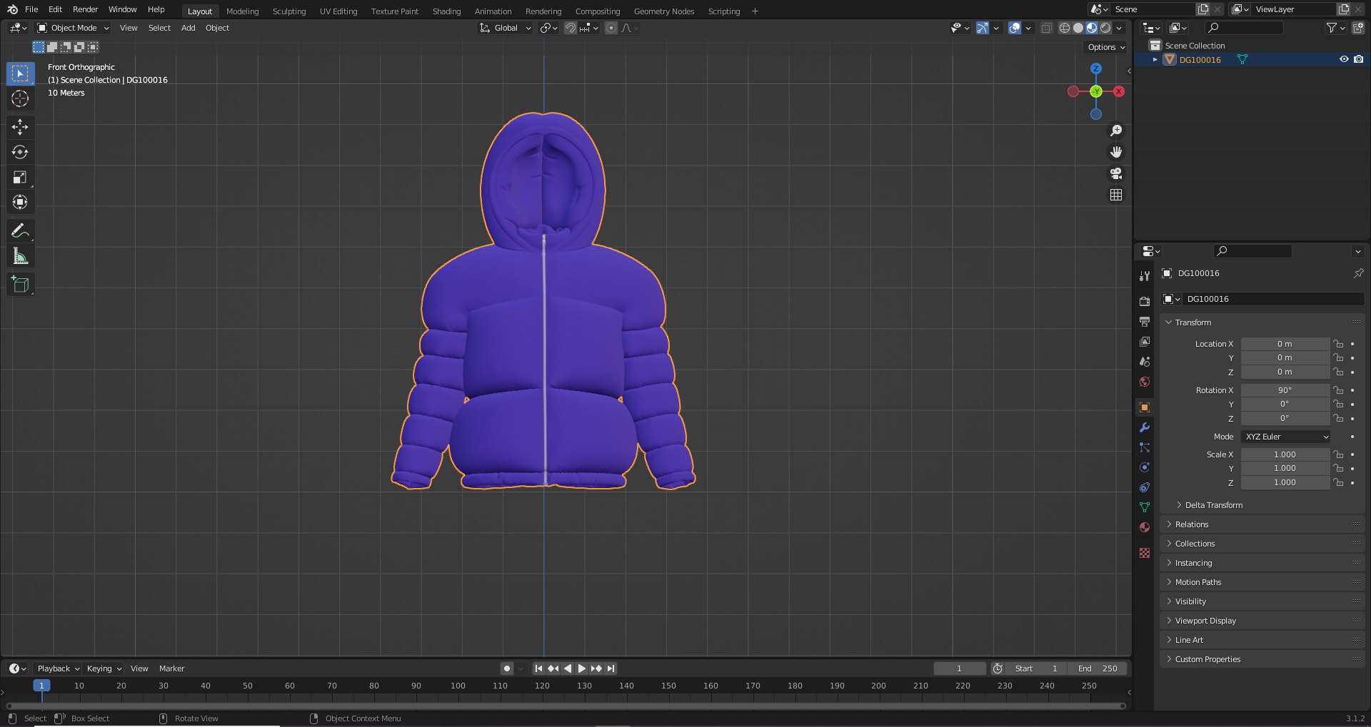 3D Women Puffer Jacket With Hood - TurboSquid 1953926