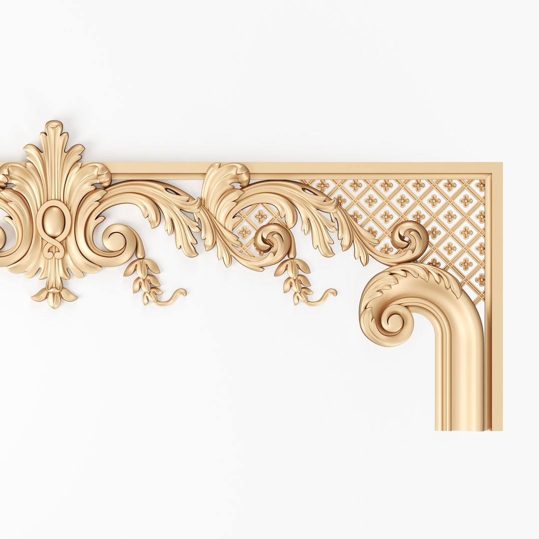 3D Classic Carved Panel Model - TurboSquid 1872491