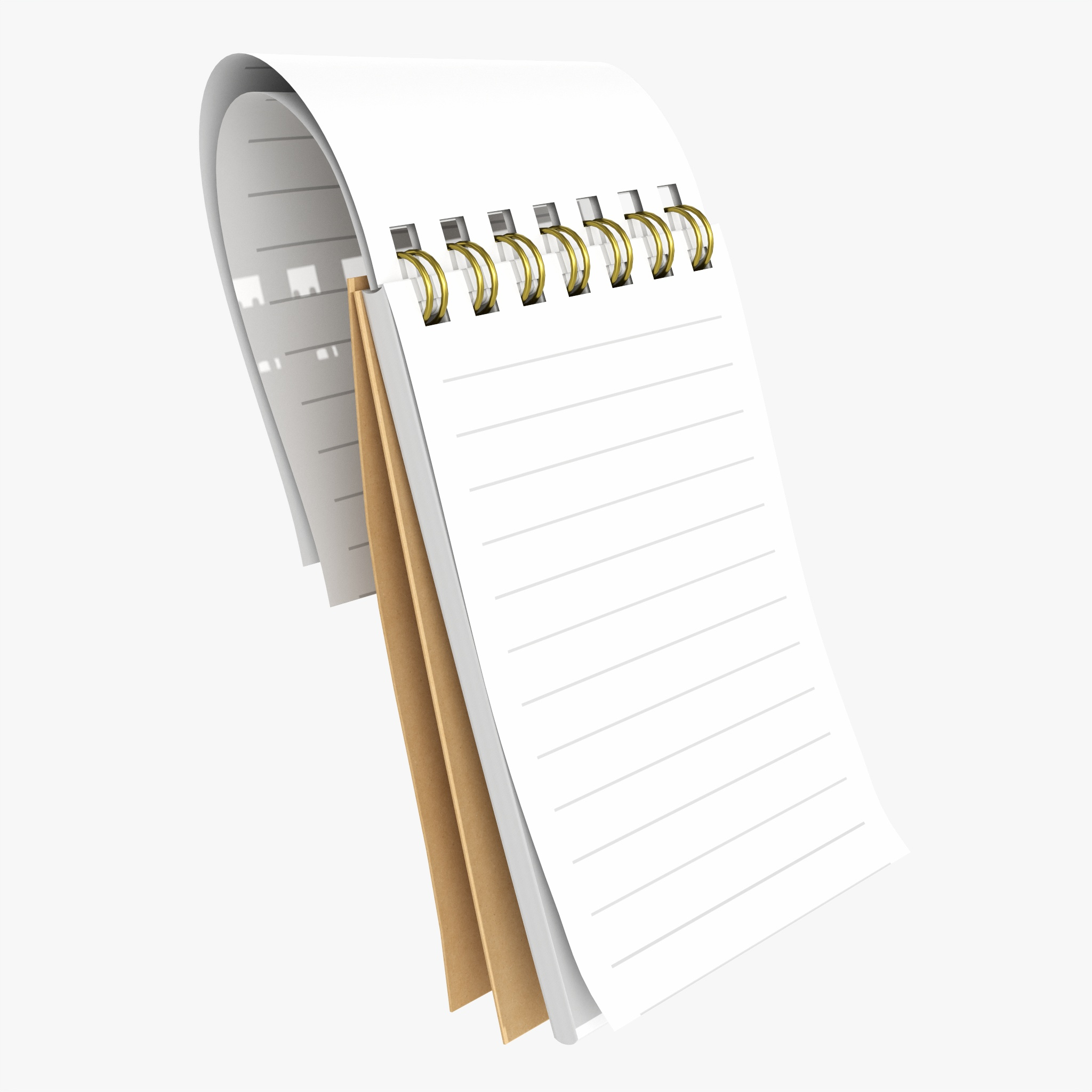 Notebook with spiral 01 flipped model - TurboSquid 1715907