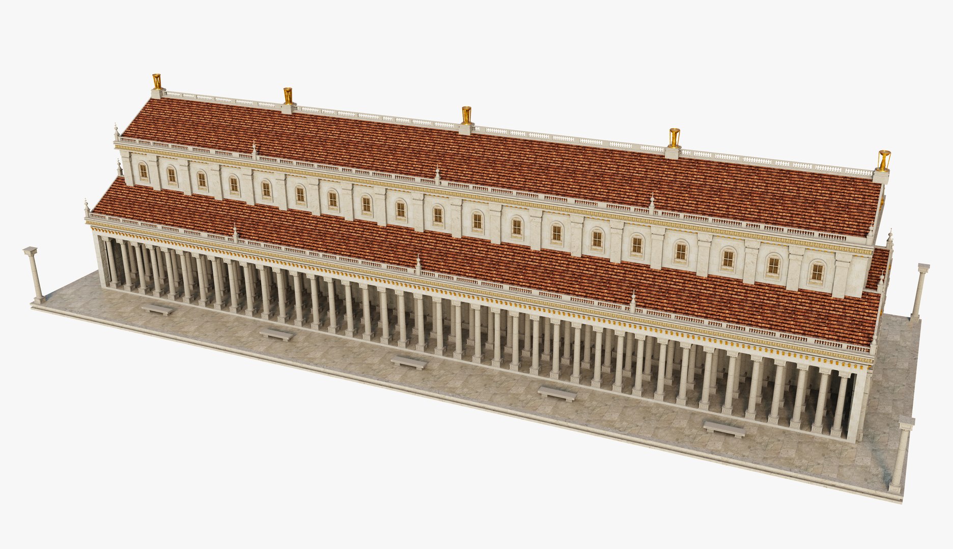 3D Ancient Roman Building Model - TurboSquid 2273059