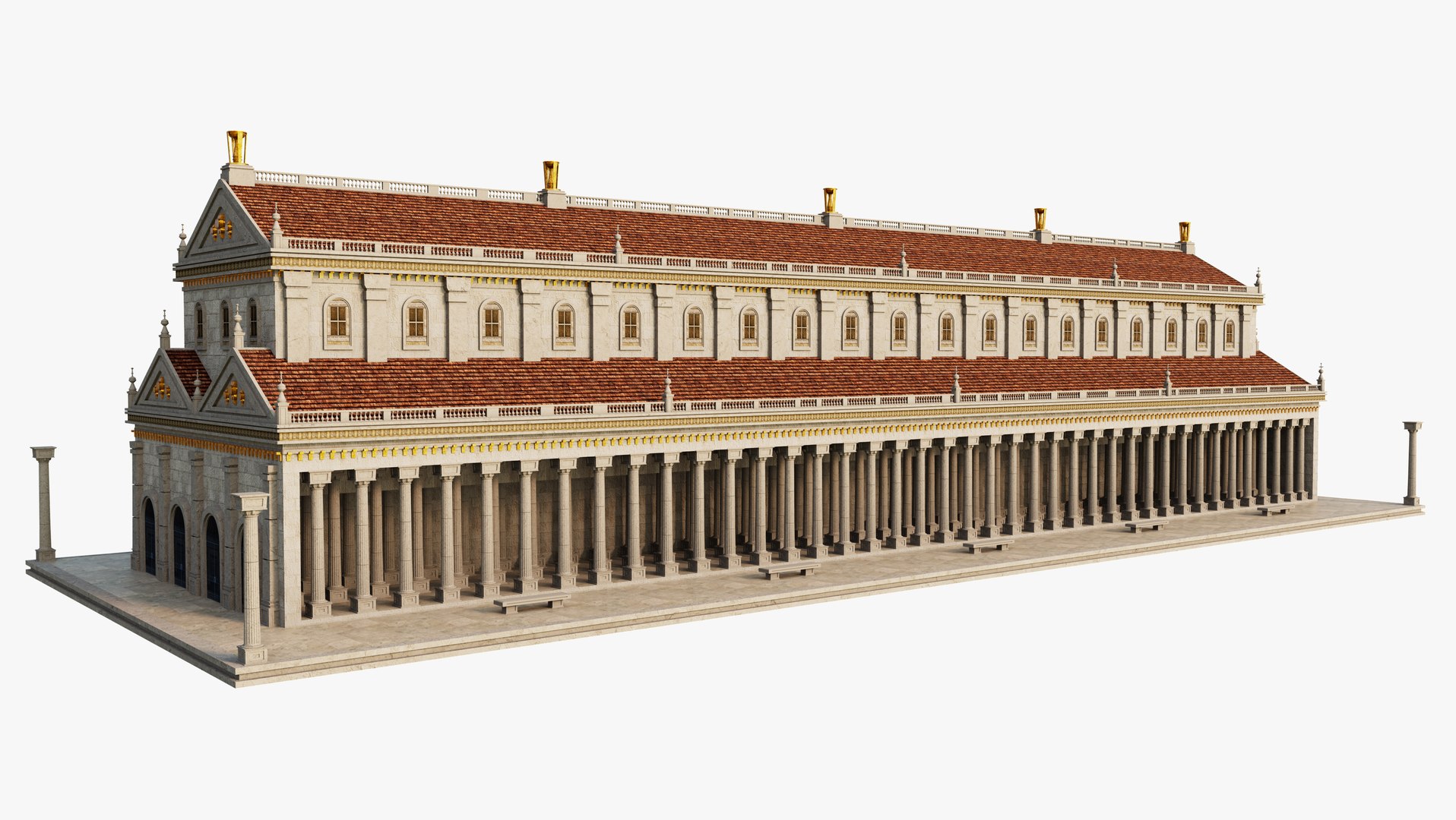 3D Ancient Roman Building Model - TurboSquid 2273059