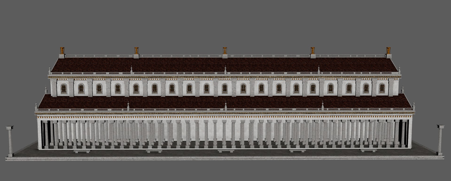 3D Ancient Roman Building Model - TurboSquid 2273059