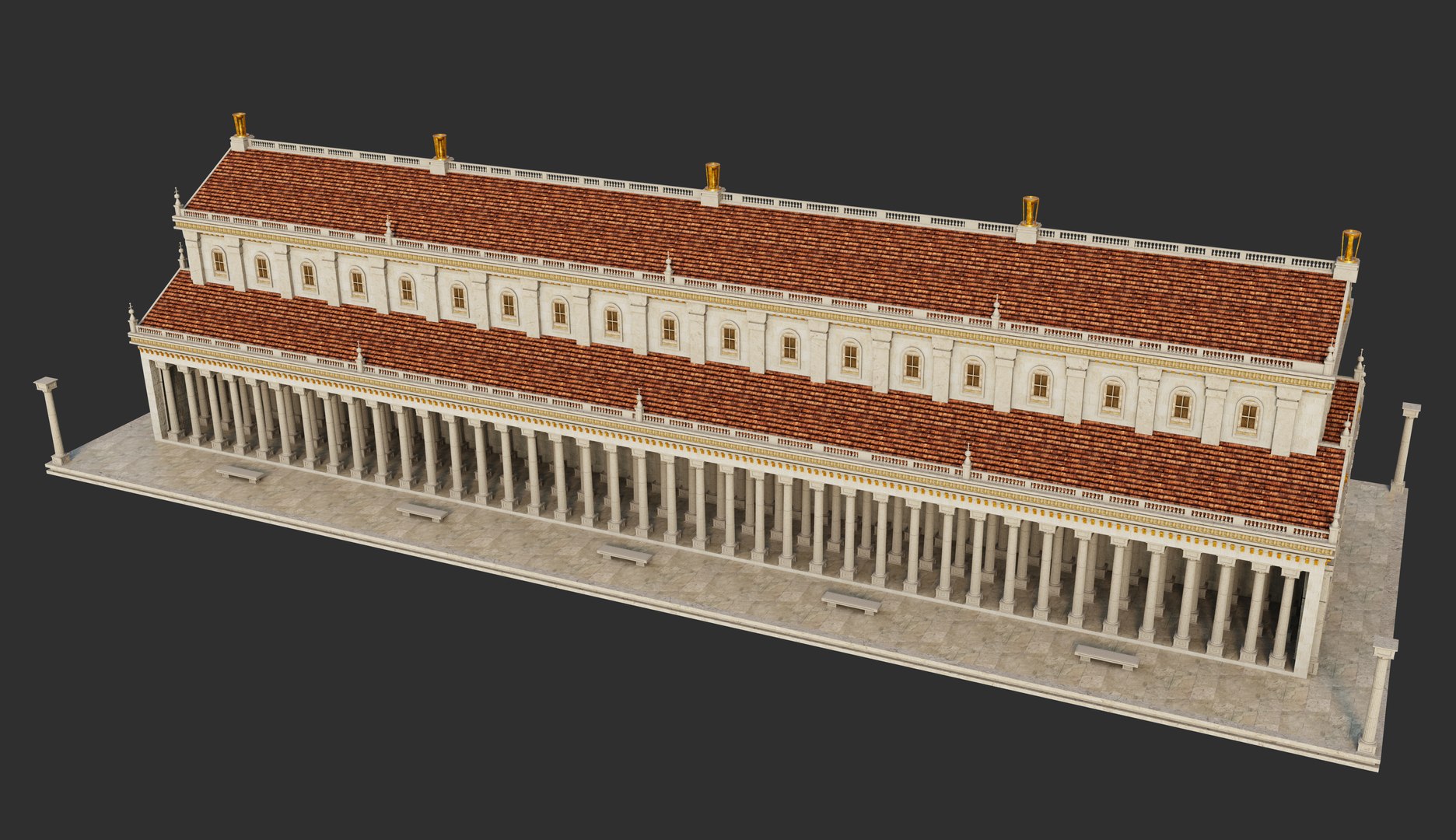 3D Ancient Roman Building Model - TurboSquid 2273059