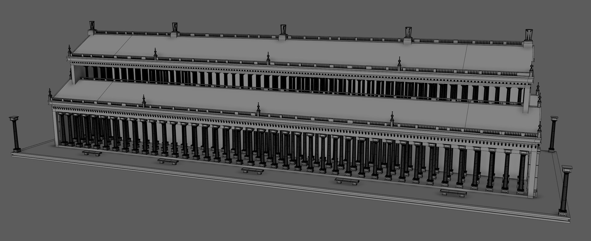 3D Ancient Roman Building Model - TurboSquid 2273059