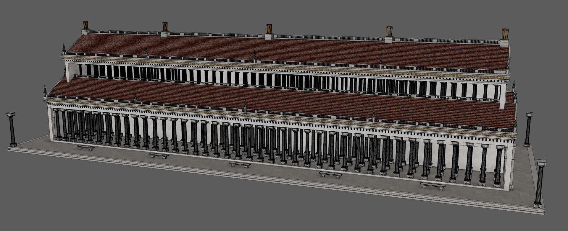 3D Ancient Roman Building Model - TurboSquid 2273059