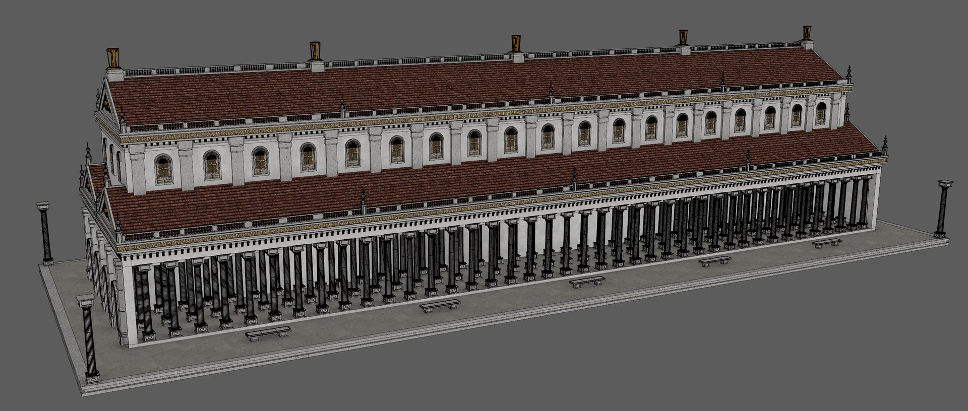 3D Ancient Roman Building Model - TurboSquid 2273059