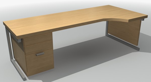 3d model office workstation desk