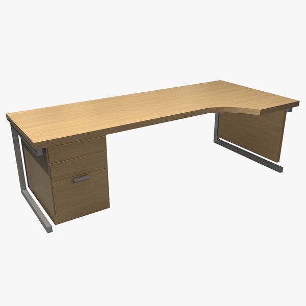 3d model office workstation desk