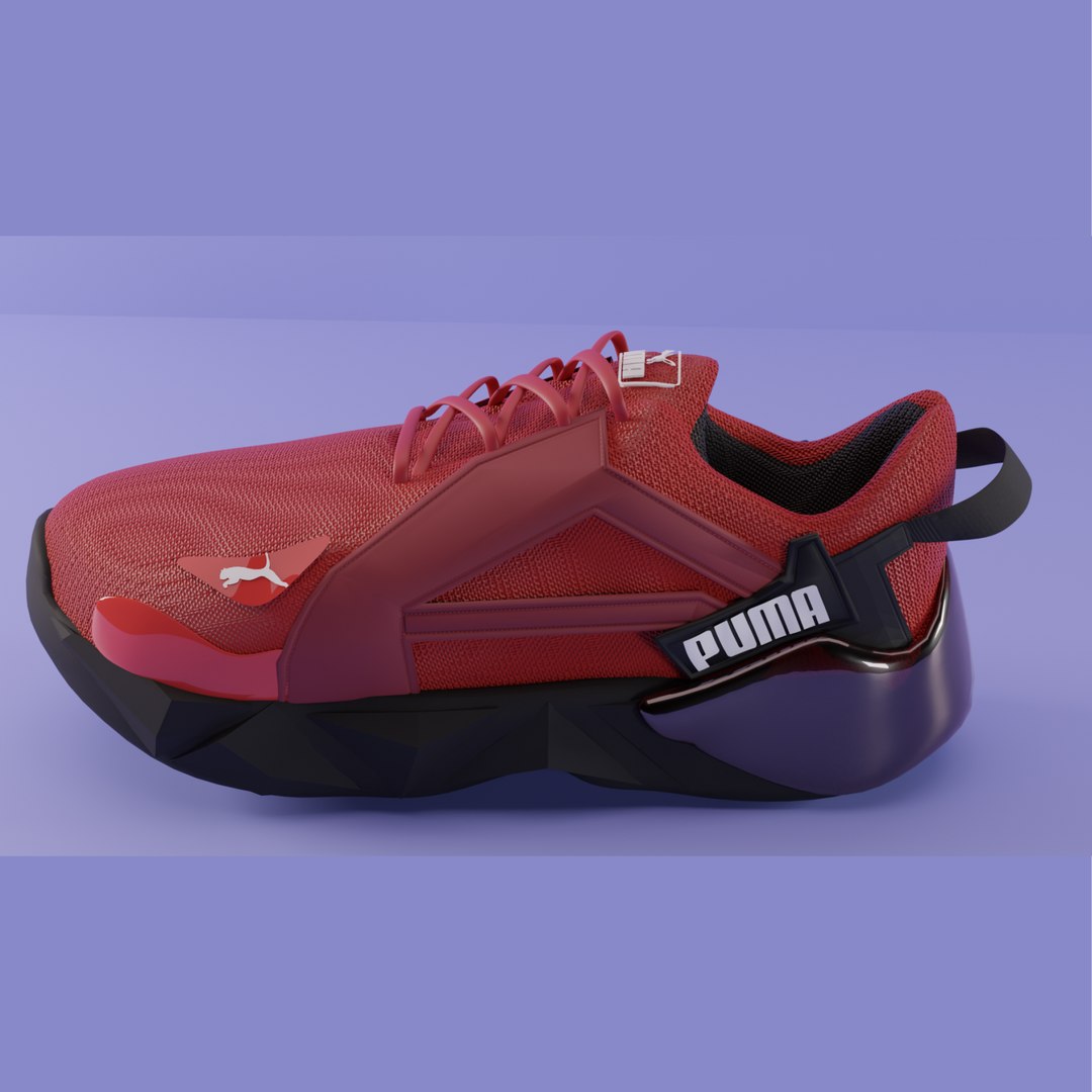 Red Puma Running Shoes Model - TurboSquid 2004189