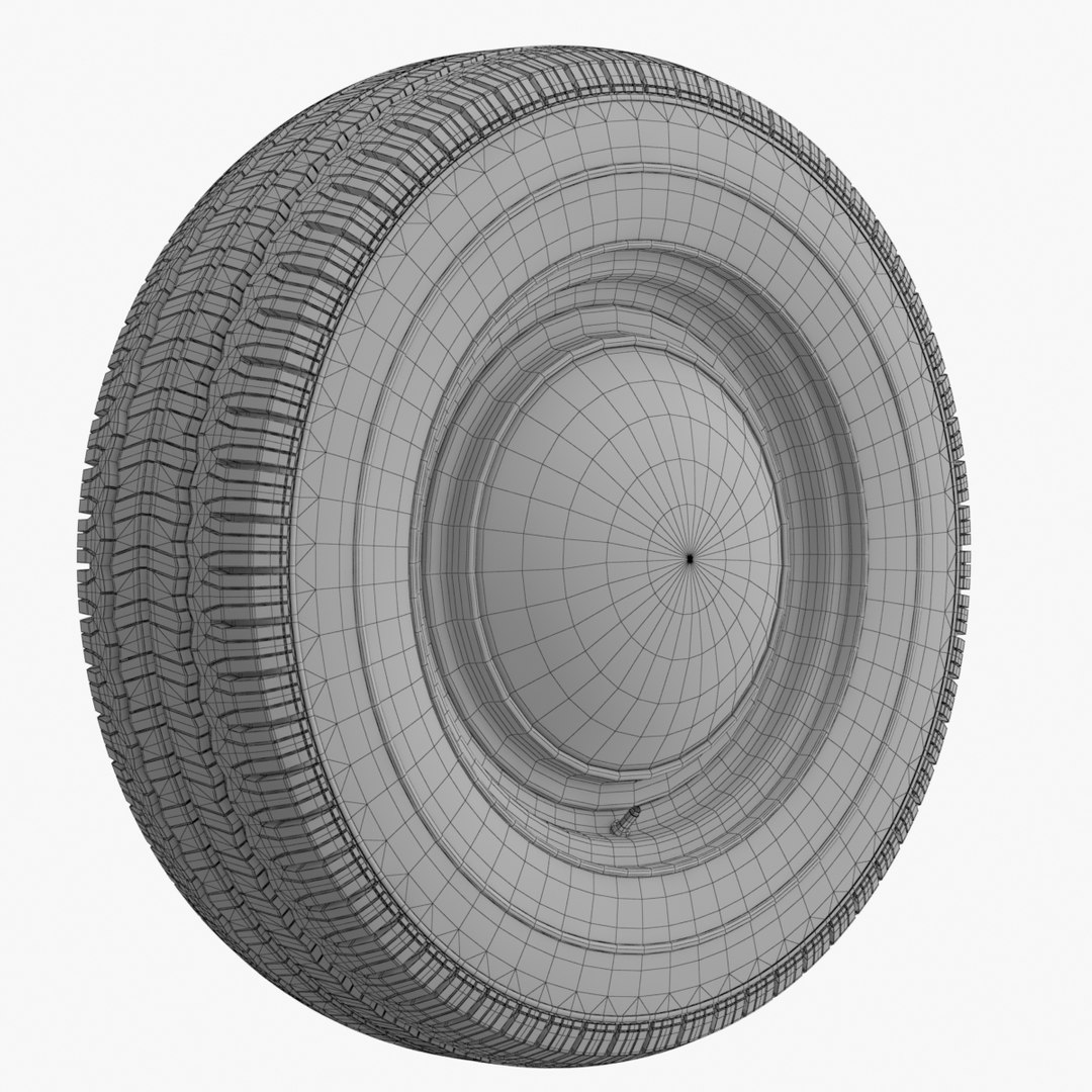 vintage wheel tire 3d model