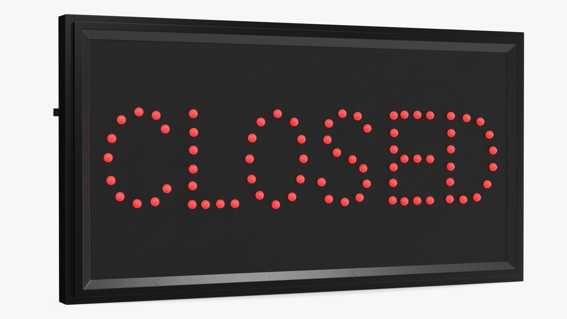 3D Red LED Light Business Sign Closed ON - TurboSquid 2105574