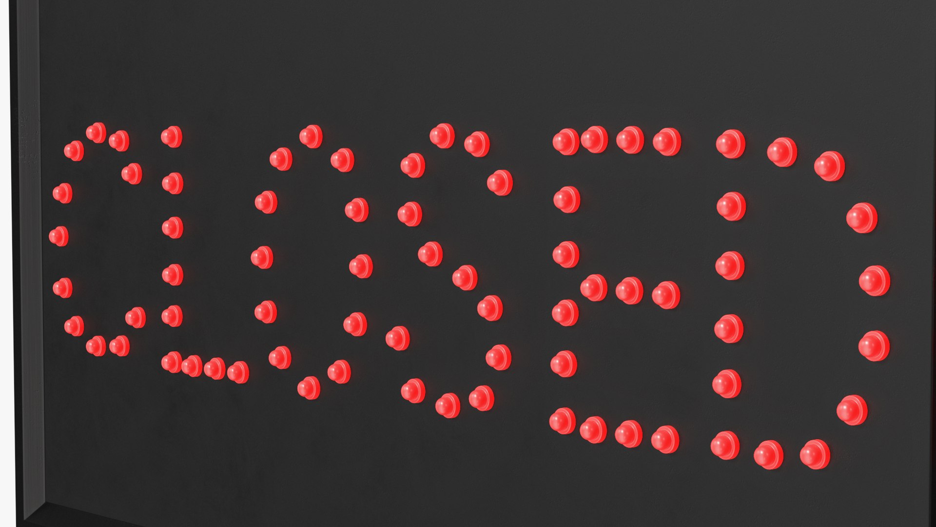 3D Red LED Light Business Sign Closed ON - TurboSquid 2105574