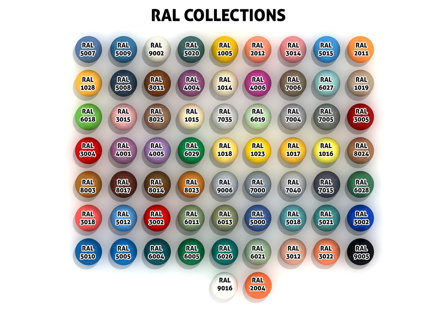 3D Ral Code Collections Materials - TurboSquid 1560430