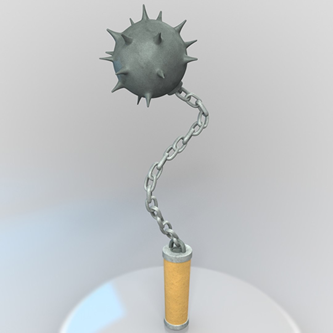 3d model mace chain weapon