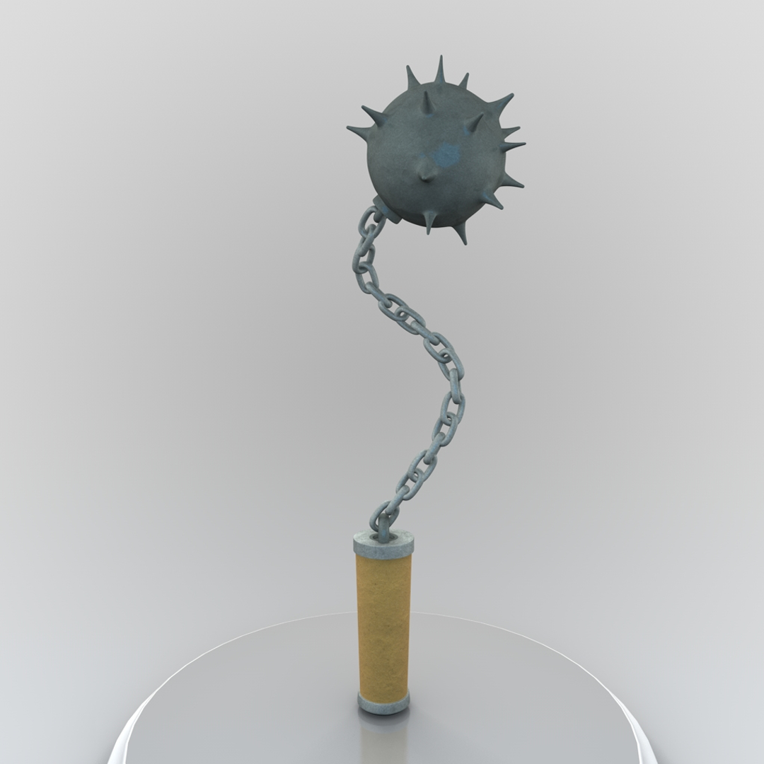 3d model mace chain weapon
