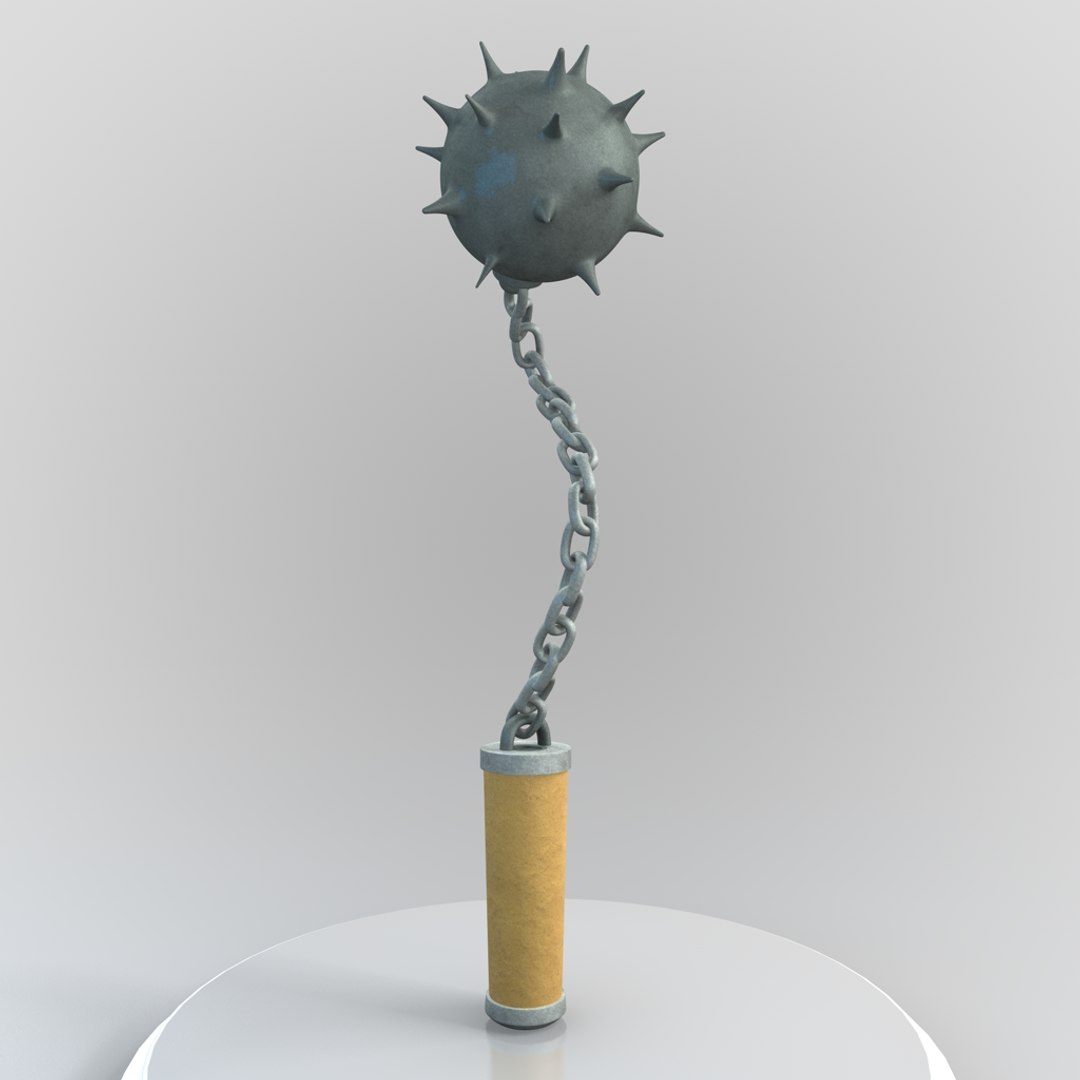 3d model mace chain weapon