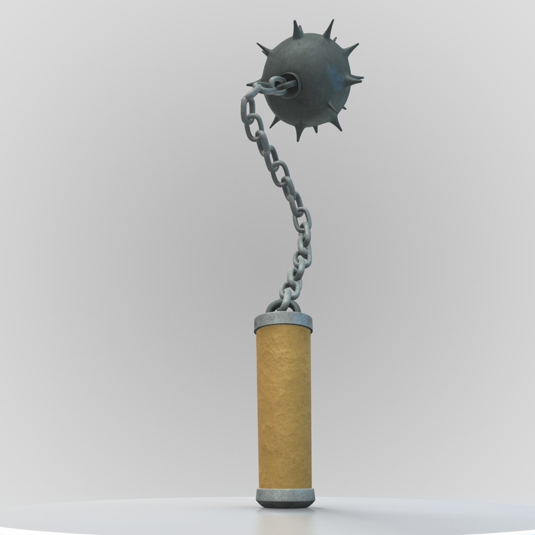 3d model mace chain weapon