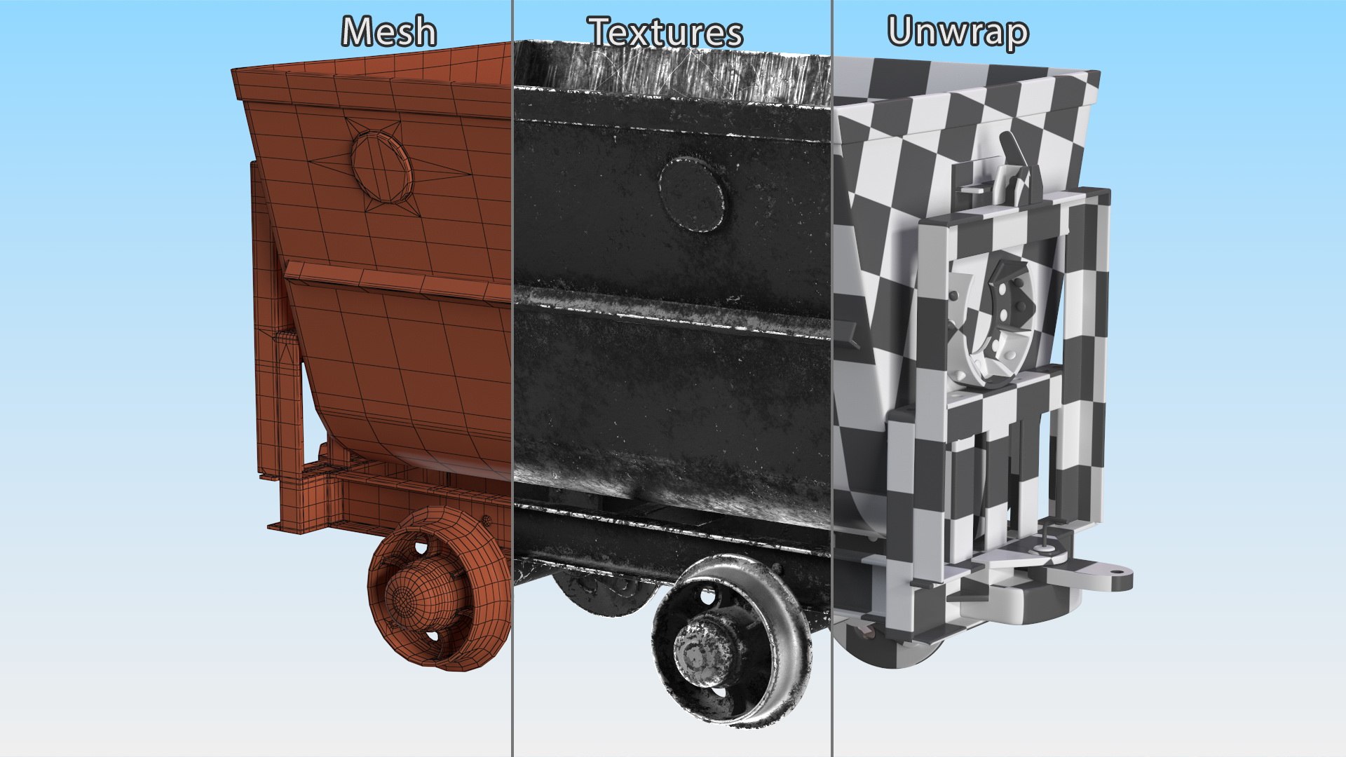 Mine Wagon Dusty Black 3D - TurboSquid 2114820