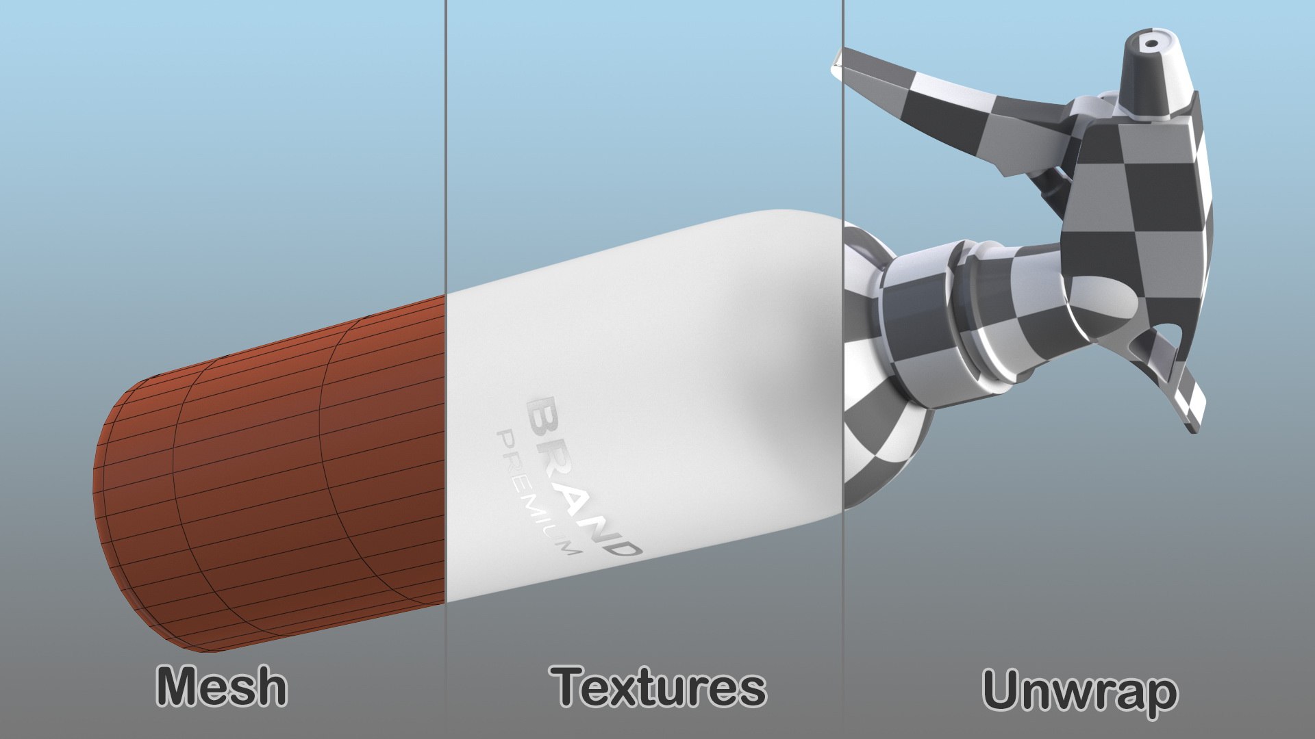 3D White Trigger Sprayer Bottle - TurboSquid 1477106