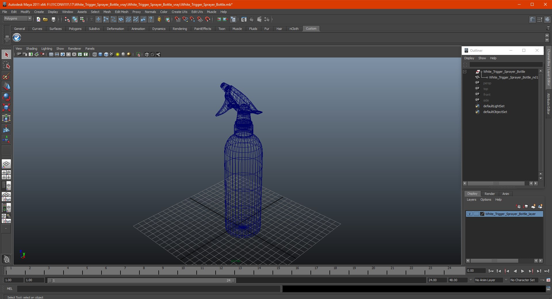 3D white trigger sprayer bottle - TurboSquid 1477106