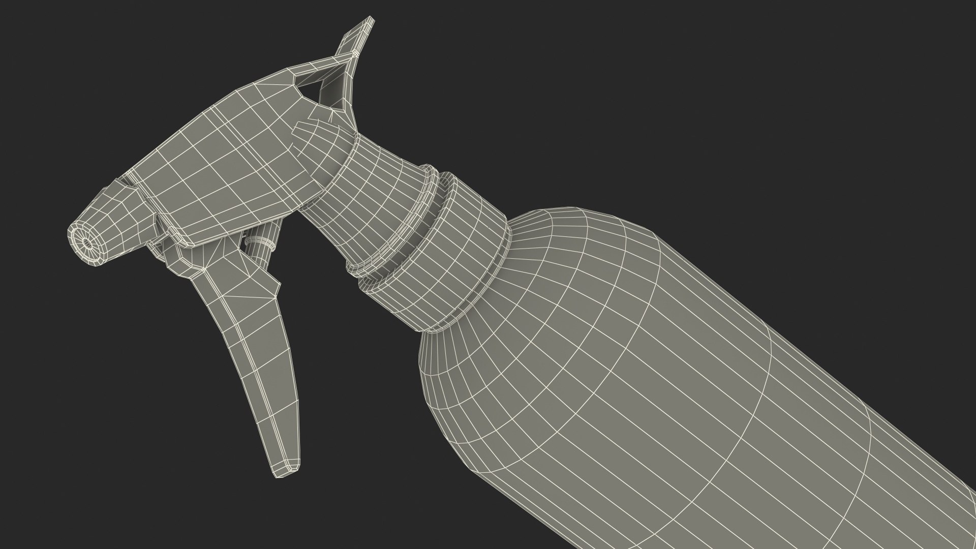 3D white trigger sprayer bottle - TurboSquid 1477106