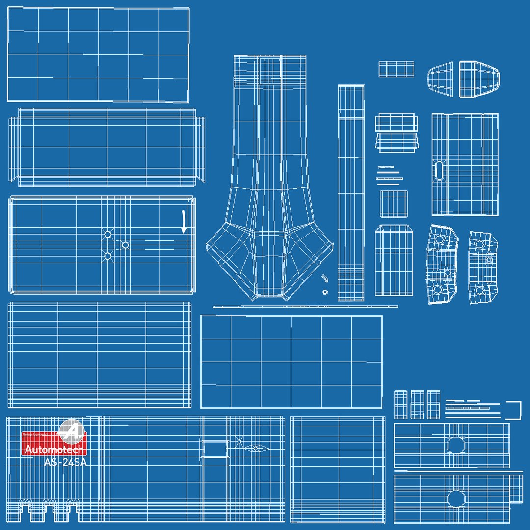 Automotech as-24sa semi-automatic tyre 3D model - TurboSquid 1418616