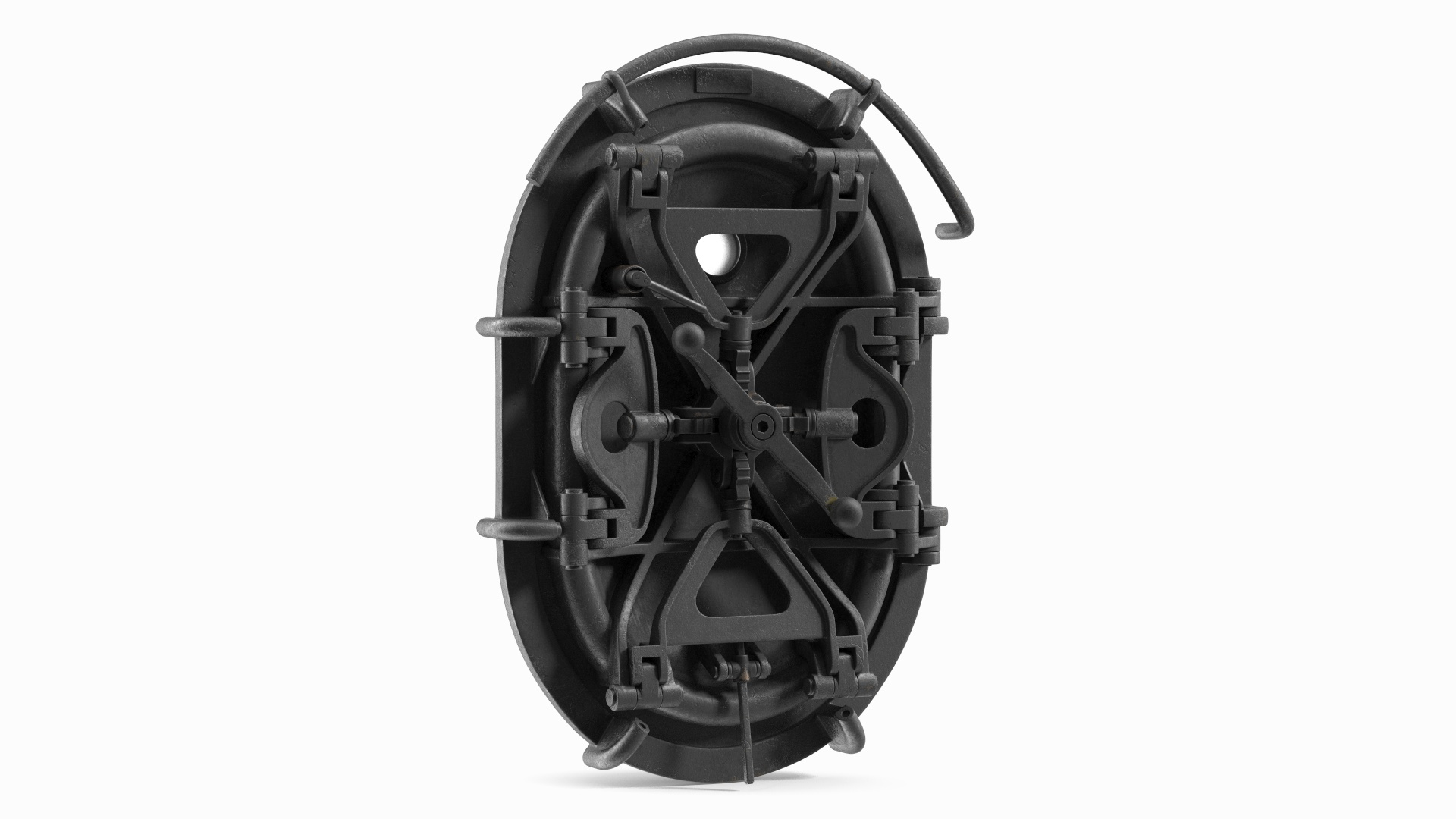 Oval Submarine Hatch With Window Black 3D Model - TurboSquid 2396057