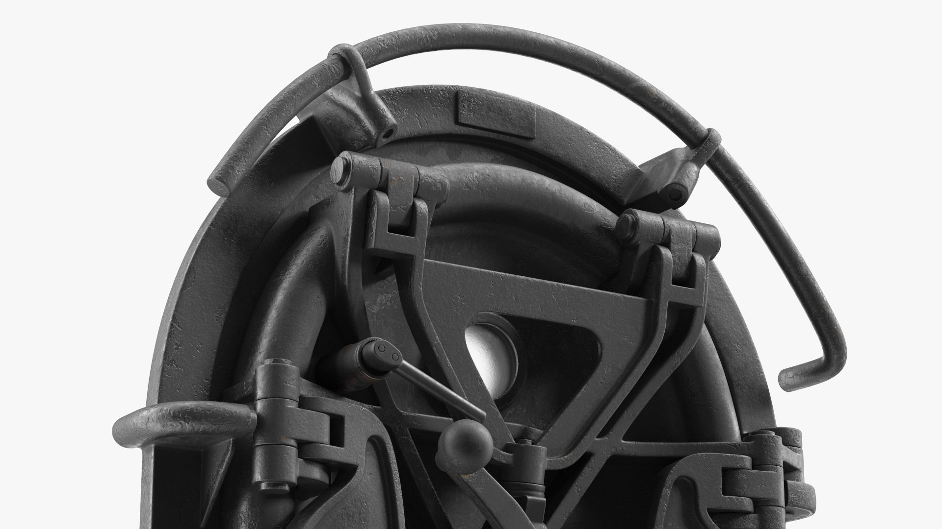 Oval Submarine Hatch With Window Black 3D Model - TurboSquid 2396057