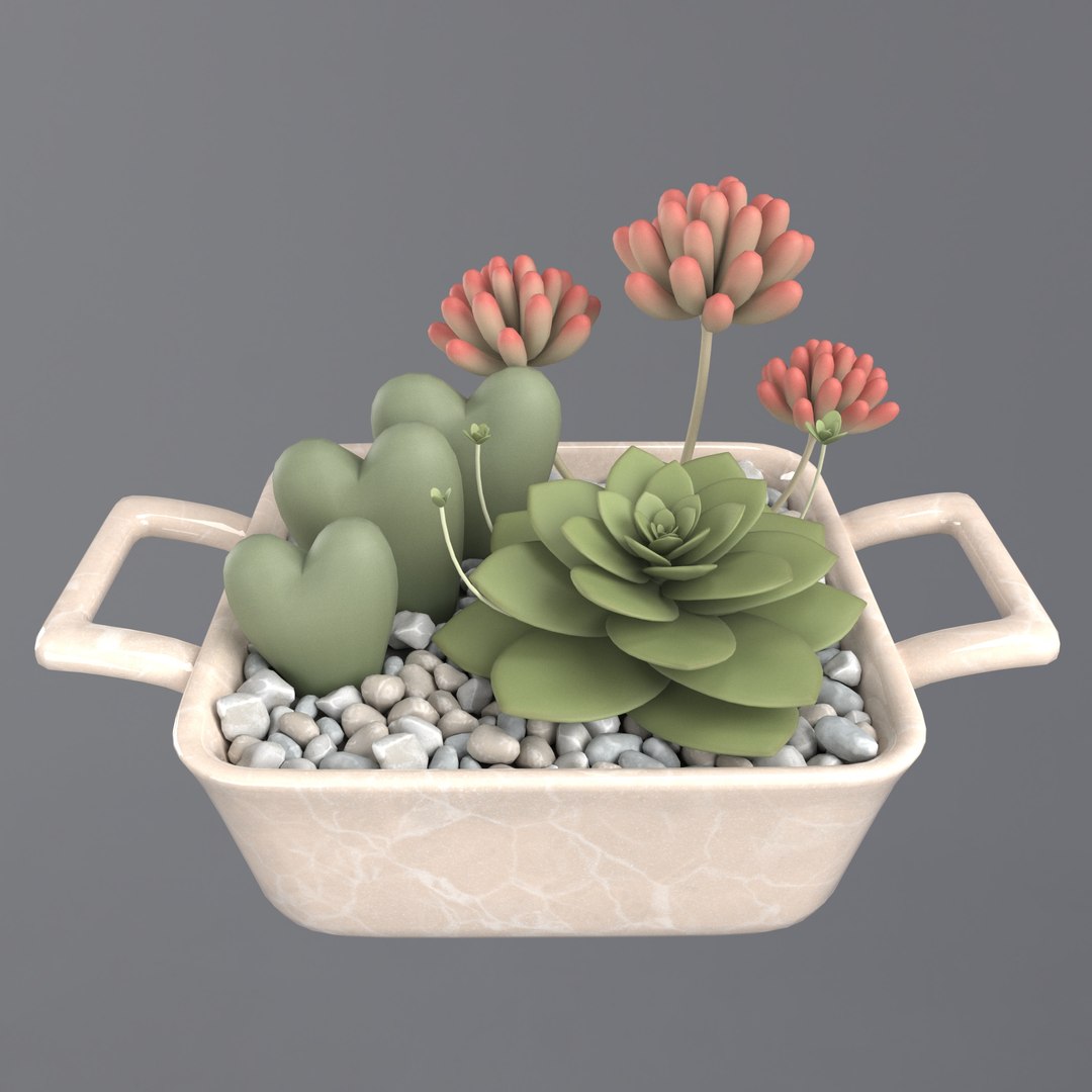 Flower In A Pot 3D Model - TurboSquid 2362965