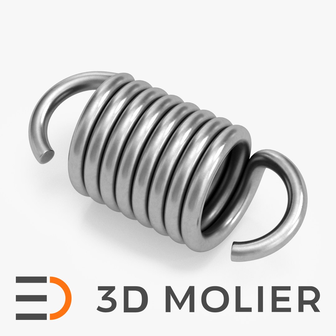 3D Model Thick Metal Spring - TurboSquid 2223865