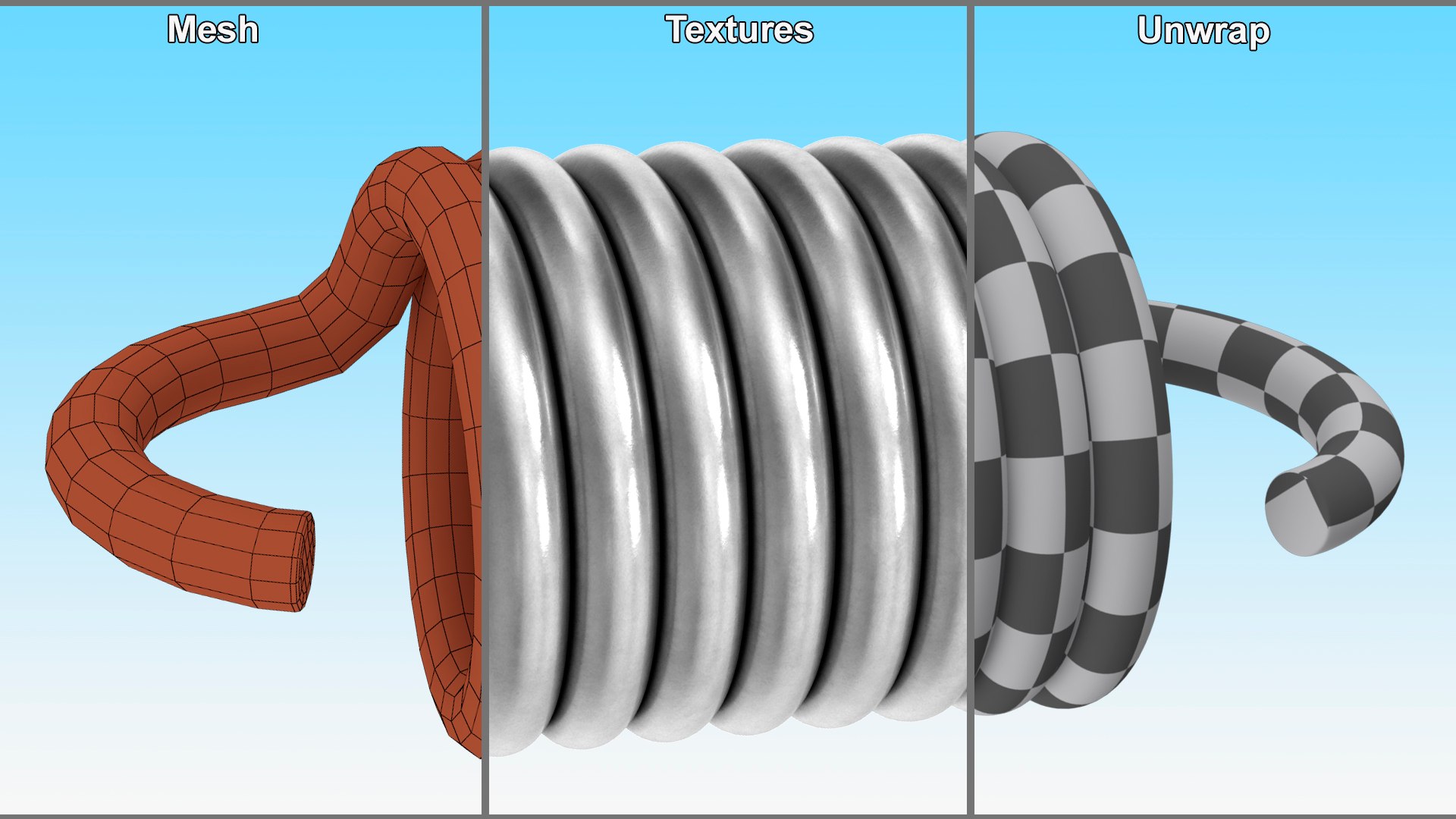 3D Model Thick Metal Spring - TurboSquid 2223865