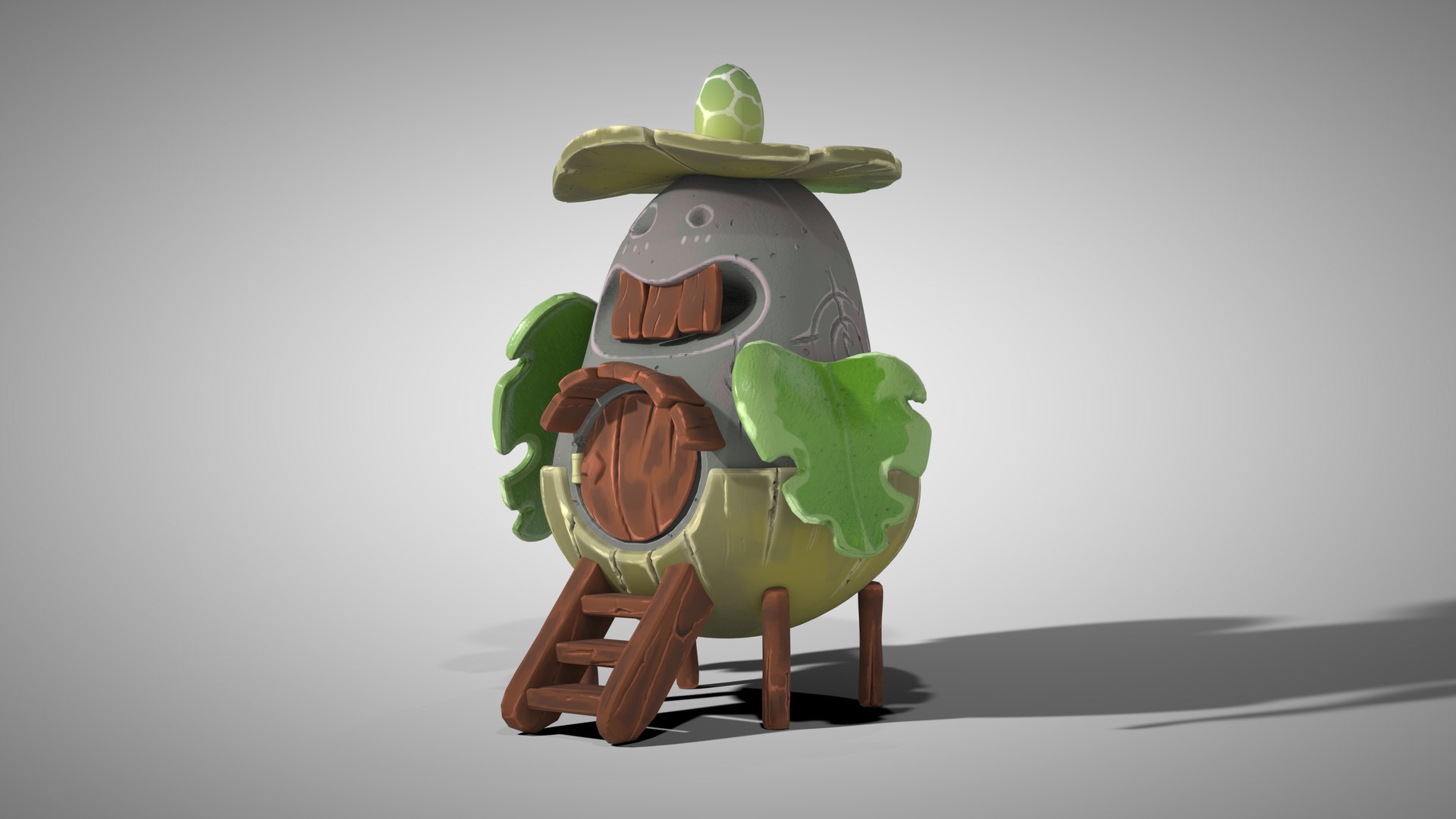 Stylized Leaf DoDo House Model - TurboSquid 2122588
