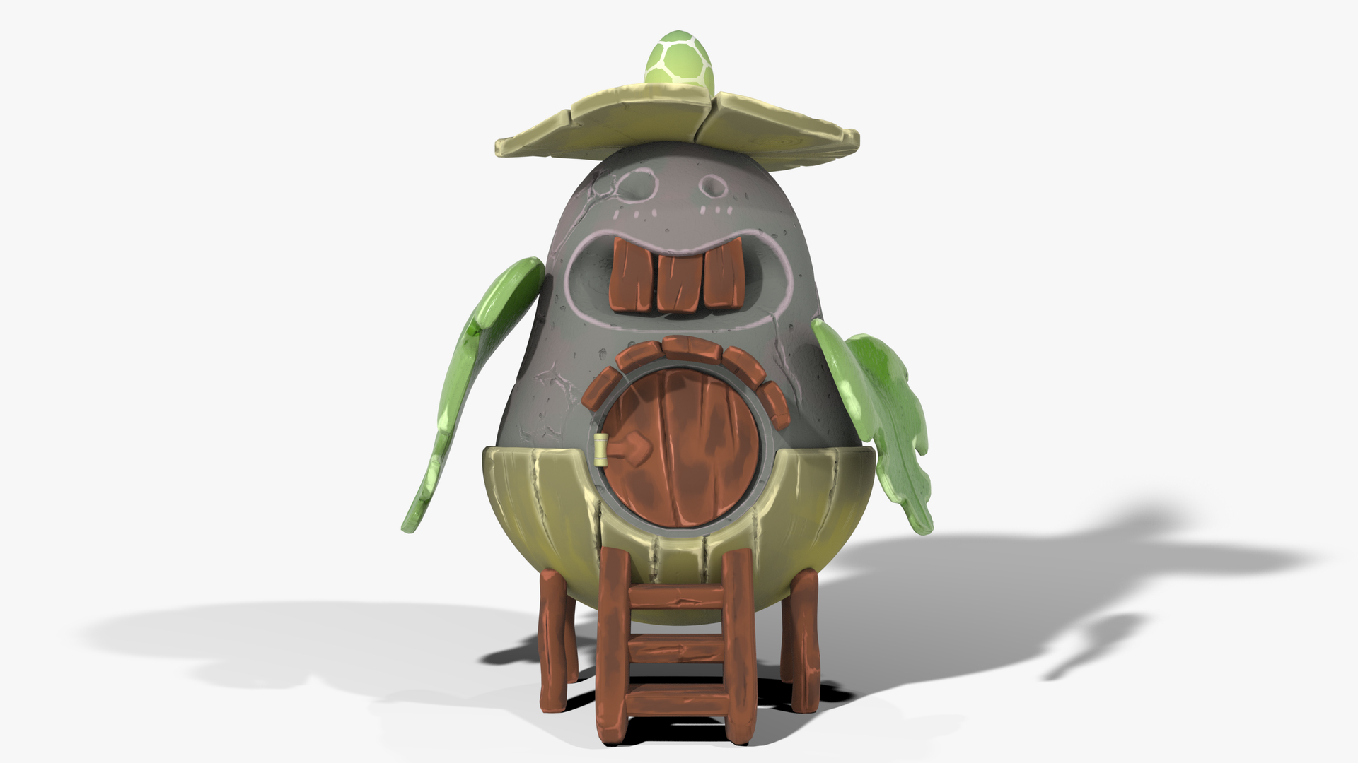 Stylized Leaf DoDo House Model - TurboSquid 2122588